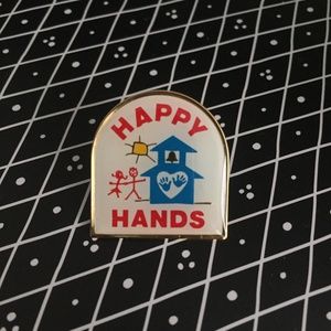 Vintage | Accessories | Vintage Happy Hands Enamel Pin | Poshmark